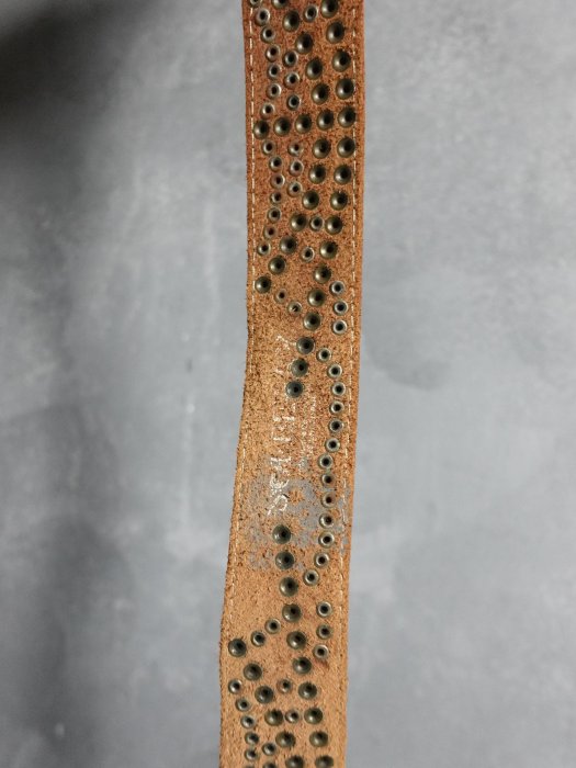 CA 古著 深咖 鉚釘 復古真皮皮帶 一元起標無底價V862 | Yahoo拍賣