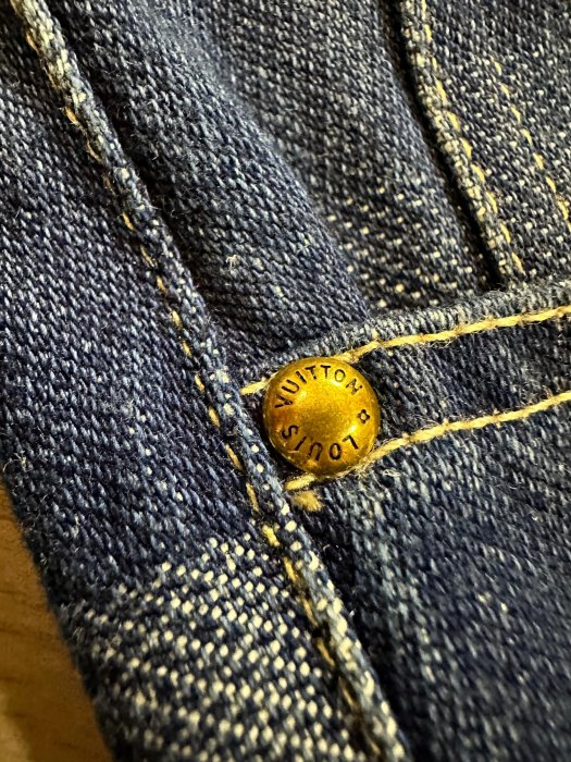 【一元起標】louis vuitton LV 馬賽克 單寧短褲 菲董 一元起標無底價 | Yahoo拍賣