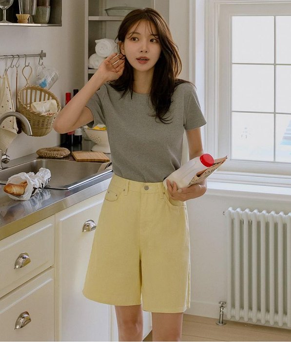 Forever Kids 正韓 注目色系 微寬鬆版棉五分褲【C67369】韓國代購 | Yahoo拍賣