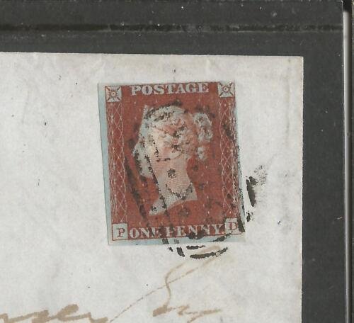 D050-紅便士實寄封:英式封貼無齒雙星紅便士,銷代碼戳,背銷1845.MR.7日期戳,另有三枚落地&中轉&到達戳(18 | Yahoo拍賣