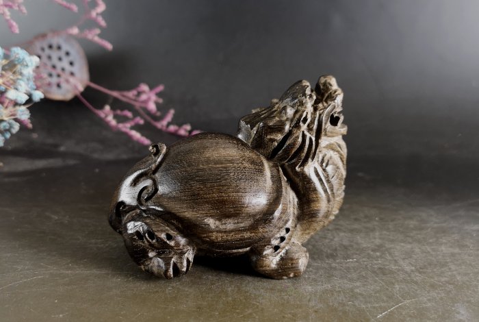 金絲楠木 陰沈木 -龍龜- 老料 滿水波 味道香 P483 | Yahoo拍賣