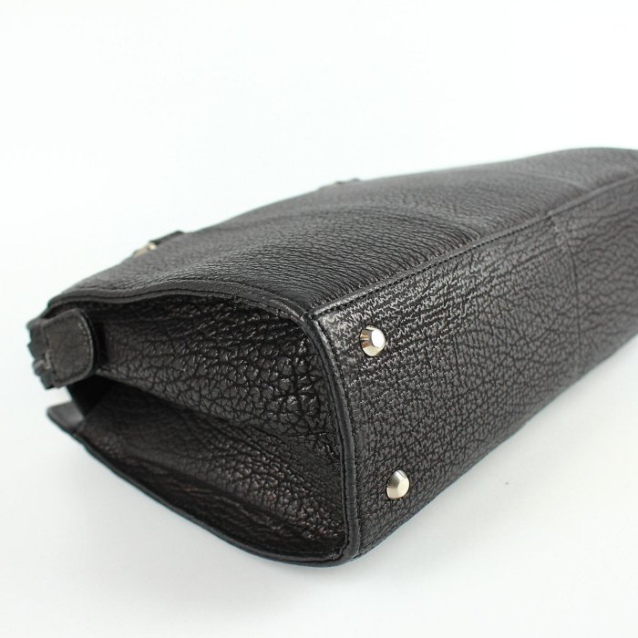 【桑園の】日本 珍稀 鯊魚皮 獨特自然皮紋 俐落托特型 手提包 週日結標 D 7433 | Yahoo拍賣