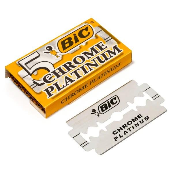 【BIC 比克】Chrome Platinum 雙面安全刮鬍刀片(5入)【5542】 | Yahoo拍賣
