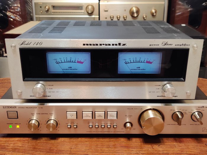美國 Marantz Model 140 迷人的雙錶 雙聲道後級擴大機 聽黑膠CD轉盤錄音帶音質可參考 | Yahoo拍賣