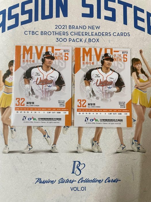 中華職棒 CPBL 統一獅 蘇智傑 月MVP 親筆簽名卡2張 | Yahoo拍賣
