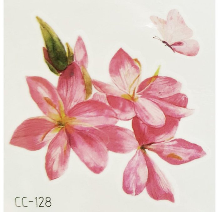 【萌古屋】花朵單圖CC-128 - 防水紋身貼紙刺青貼紙K38 | Yahoo拍賣