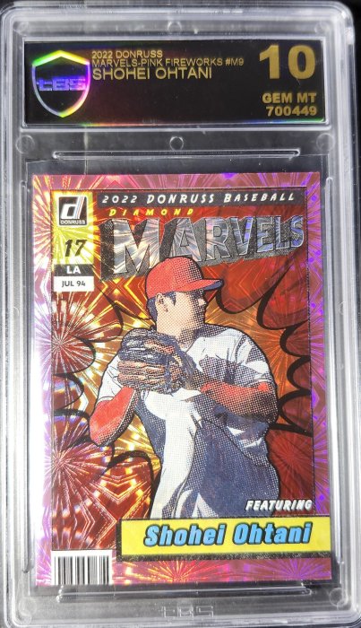 煙花閃亮特殊大谷翔平(2022DONRUSS)tBS黑金10級鑑定卡品號7046 | Yahoo拍賣