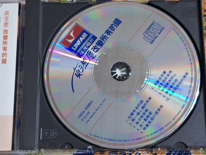 華語男(二手CD)庾澄慶-改變所有的錯 ～1990年～ T111(01)銀圈版～無ifpi | Yahoo拍賣