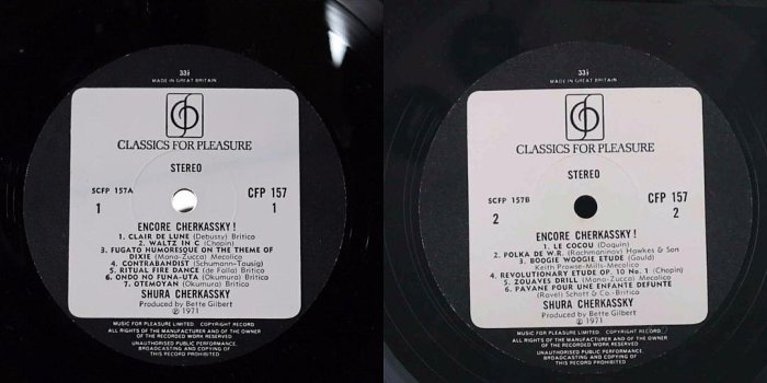 英版古典-EMI/CFP 157/徹卡斯基,鋼琴/德布西:月光,蕭邦:第1號革命練習曲,法雅: 火祭之舞,拉威爾: 死 | Yahoo拍賣