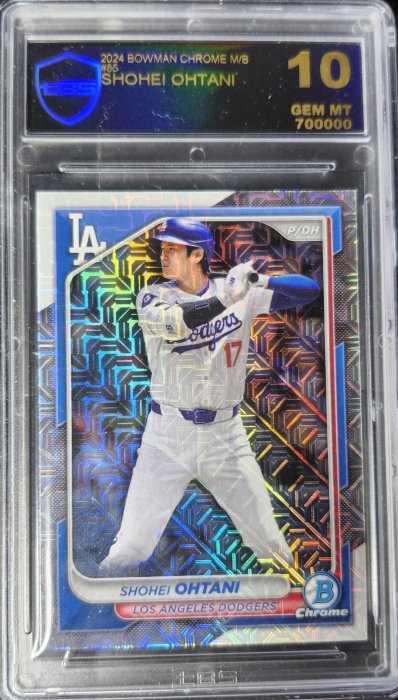 龍紋閃亮金屬特殊大谷翔平(2024BOWMAN CHROME)tBS黑金10級鑑定卡品號7033 | Yahoo拍賣