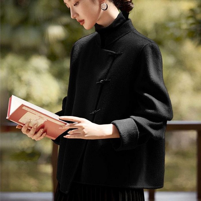 中式毛呢外套女 簡約時尚毛呢上衣【TV29250】台北薇安 | Yahoo拍賣