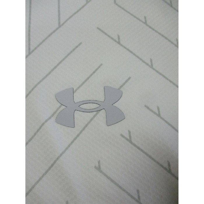 男 ~【UNDER ARMOUR】白色+淺灰色條紋POLO衫 L號(6B102)~99元起標~ | Yahoo拍賣
