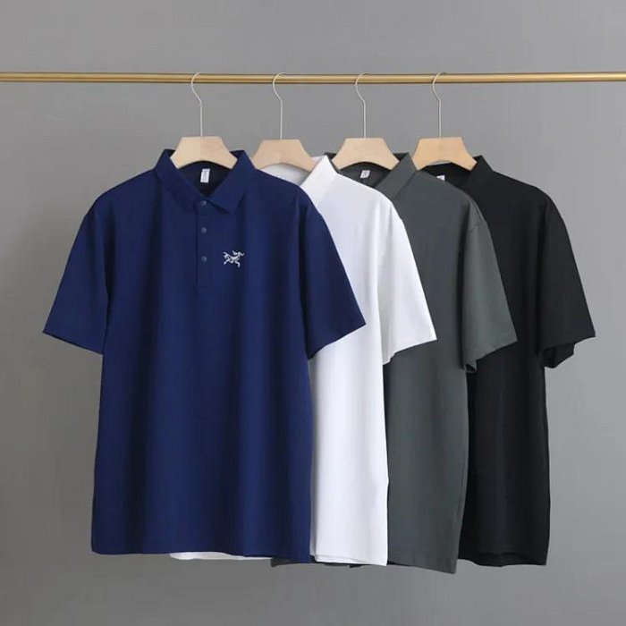 690特價爆款ARC'TERYX男士翻領潮牌骨架燙圖無痕冰絲紐扣款POLO衫S-4XL | Yahoo拍賣