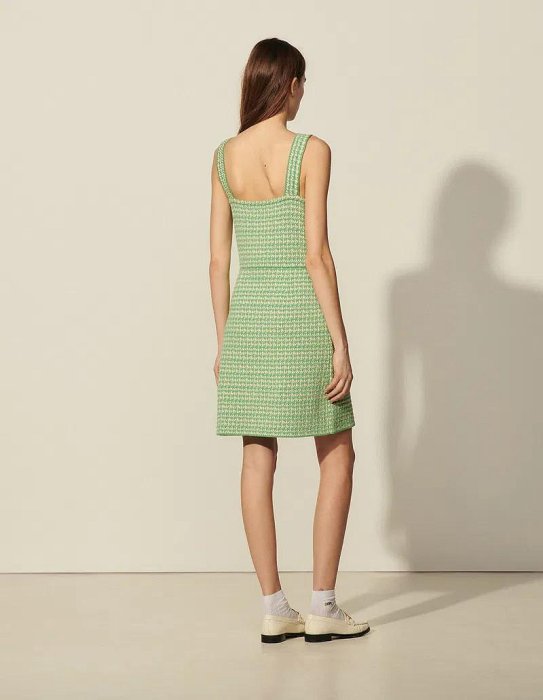 Sandro 清新綠色小香風洋裝 | Yahoo拍賣