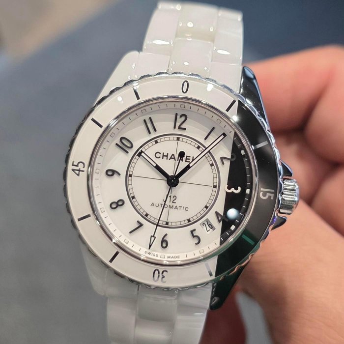 【個人藏錶】 CHANEL 香奈兒 H6515 中型 J12系列 白黑雙色特別版 日期窗 自動上鍊機械錶 38mm | Yahoo拍賣