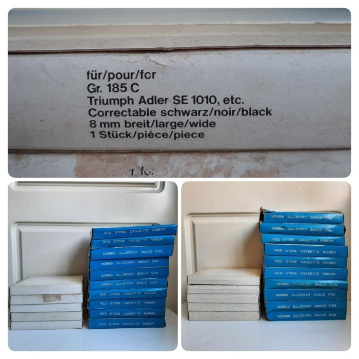 【MarsC】早期Red Stone Cassette Ribbon Adler 1010打字機色帶10盒+送其他5個 | Yahoo拍賣