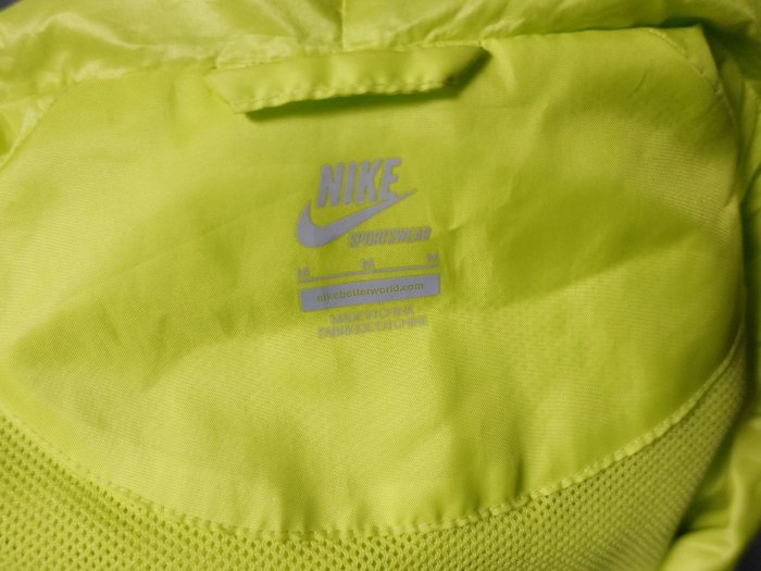 CA 美國運動品牌 NIKE 女款 黃與藍 防風 連帽夾克 M號 一元起標無底價D604 | Yahoo拍賣
