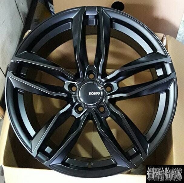 全新鋁圈 KONIG KN25 KN-25 18吋鋁圈 平光黑 5/114.3 5孔114.3 | Yahoo拍賣