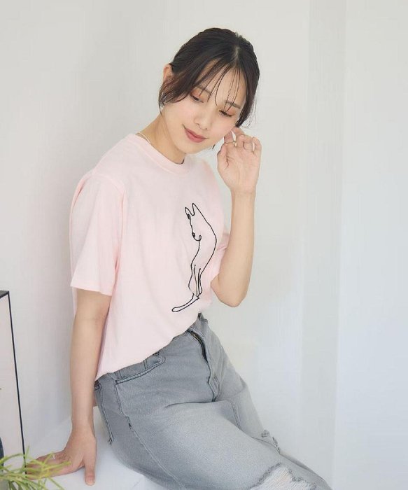 【WildLady】特 日本日系夏季復古可愛貓咪狗狗刺繡圖案圓領短袖上衣 T恤retro girl | Yahoo拍賣