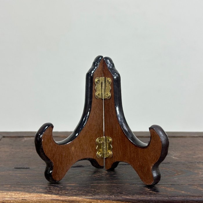 【居寶屋】精選木質 4吋 三角架 藝品底座 陳列展示架 盤子架 托架支架 木架Y字架 裝飾擺件 一件一標 D723 | Yahoo拍賣