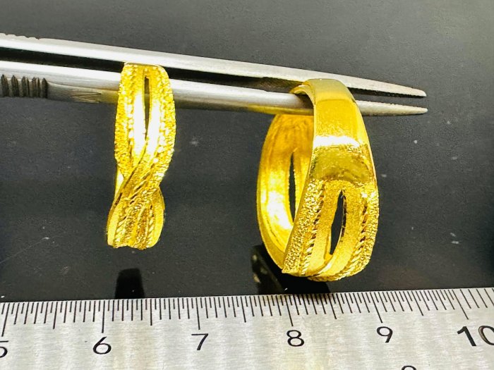 純黃金 9999 時尚男女金對戒 二件共重3.39錢重 活動戒圍 商品99新 未配戴過A7884-4 | Yahoo拍賣