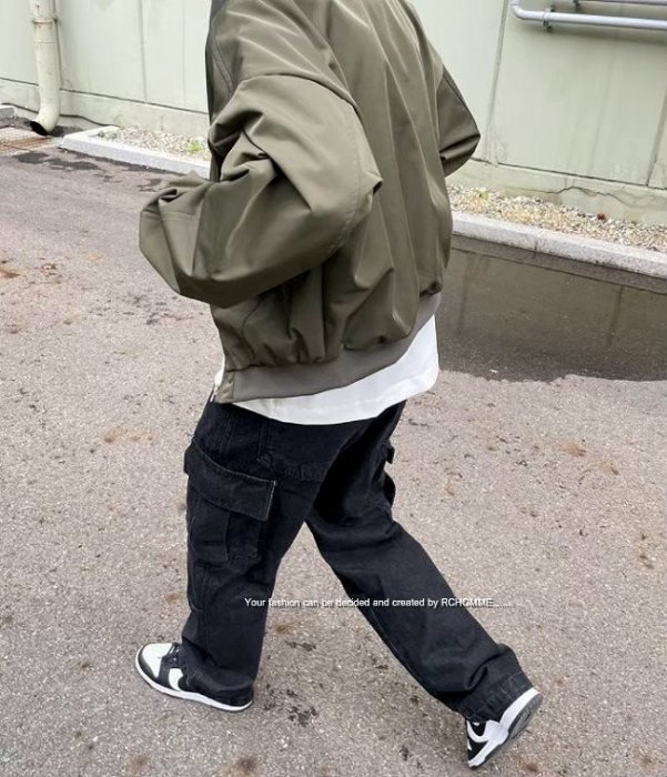 。R.C。V43.正韓概念款!! 仿舊古著石洗 工裝側口袋 伸縮腰圍.無破寬鬆牛仔褲.老爹褲.GD周湯豪!!~促銷790 | Yahoo拍賣