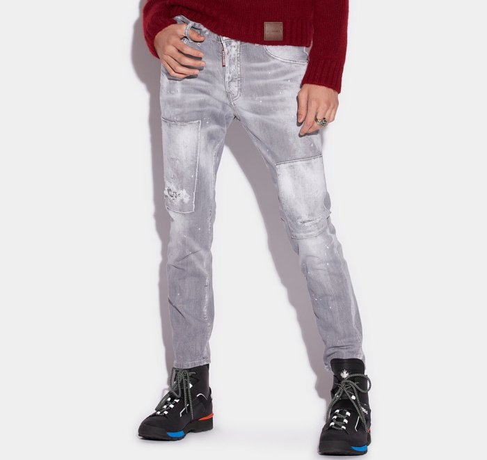 [全新真品代購-F/W22 SALE!] DSQUARED 2 灰色洗舊 牛仔褲 (Skater) D2 | Yahoo拍賣