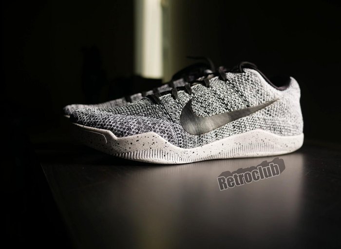 Retro CLUB【一元起標】【全新】絕版收藏品 Nike Kobe 11 Elite Low Oreo 雪花黑 低筒籃球鞋 E25143 ...