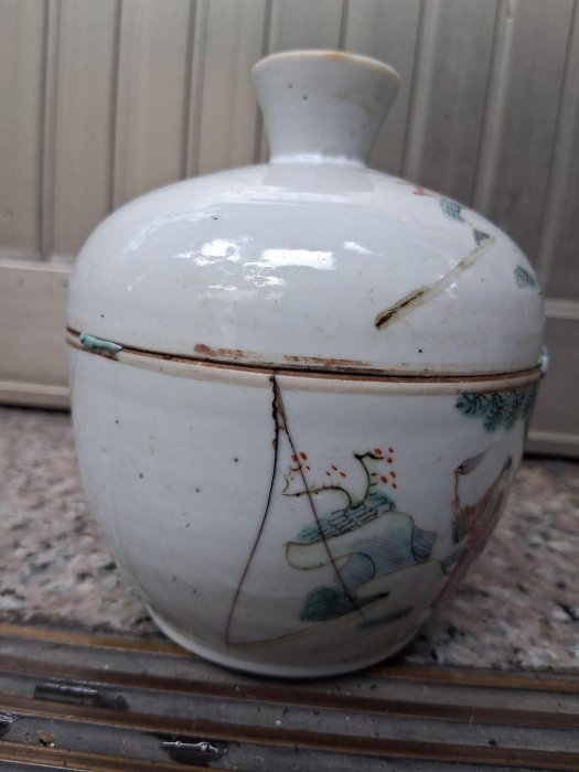 寒武紀文物_清同治粉彩繪人物故事圖蓋盅_總高12.4cm*g20 | Yahoo拍賣