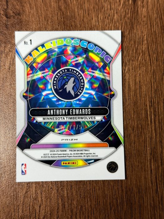 /175編 藍波紋亮 PRIZM KALEIDOSCOPIC Anthony Edwards 2024-25 186 | Yahoo拍賣