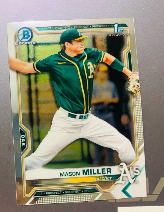 41. Mason Miller 2021 Bowman Chrome 1st RC 新人卡 金屬卡 本季最強火球男 教士終結者 | Yahoo拍賣