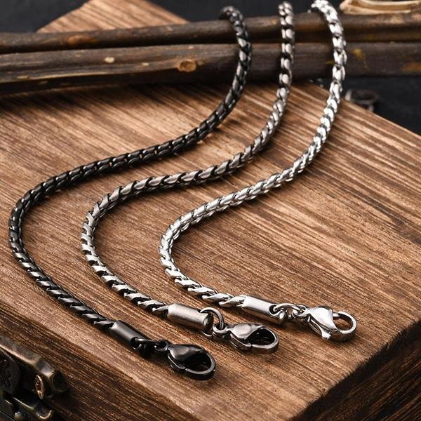 QBOX 》FASHION 飾品【GBR2029】 精緻個性簡約細版麻花捲環扣鈦鋼手鍊/手環(三色) | Yahoo拍賣