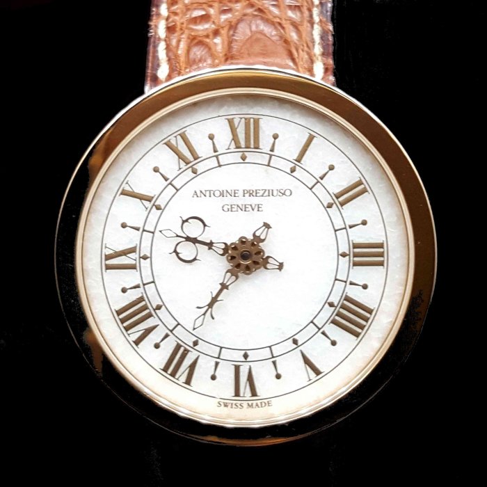 [雅痞公社]趣味收藏Antoine Preziuso安東尼斐修18K金自動上鍊機械錶,底蓋刻有梗圖-W0133 | Yahoo拍賣
