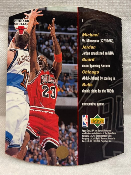 1998 UD SPX Michael Jordan普卡 | Yahoo拍賣