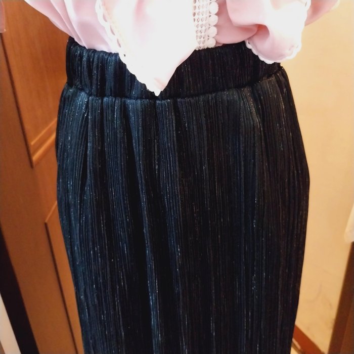 Sweet111韓國甜心 *日本品牌 雙側荷葉拼接 微透感下擺 腰鬆緊 微光澤感棉紗長裙 超值!!一百元起標無底價 | Yahoo拍賣