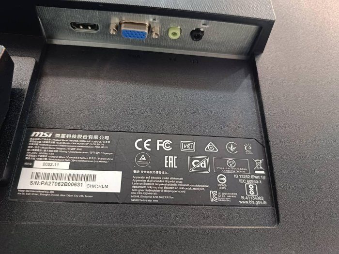 【艾爾巴二手】MSI PRO MP271 27型 IPS薄邊框電腦螢幕 內建喇叭#二手螢幕#新竹店00631 | Yahoo拍賣