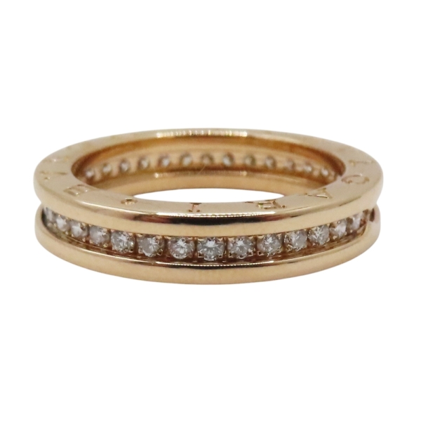 【二手名牌BRAND OFF】BVLGARI 寶格麗 18K玫瑰金 密鑲鑽石 B-zero1 單環戒指 #56 | BVLGARI | Yahoo購物中心