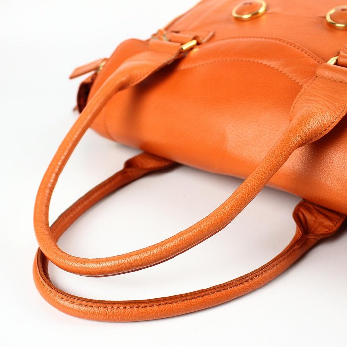 【桑園の】二手真品 Samantha Thavasa 學院風格 愛馬仕橘 肩揹包 週日結標 D 4287 | Yahoo拍賣