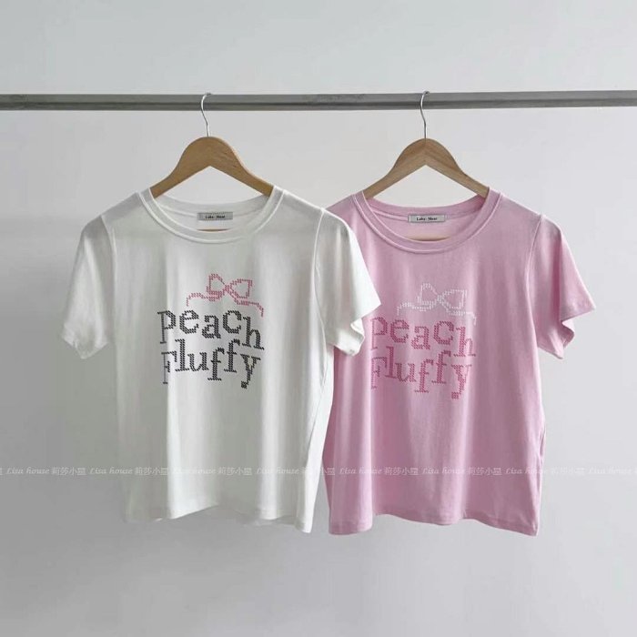 【莉莎小屋】正韓 Korea 春夏新品代購 蝴蝶結字母T恤 上衣👚👖 OP0705 | Yahoo拍賣