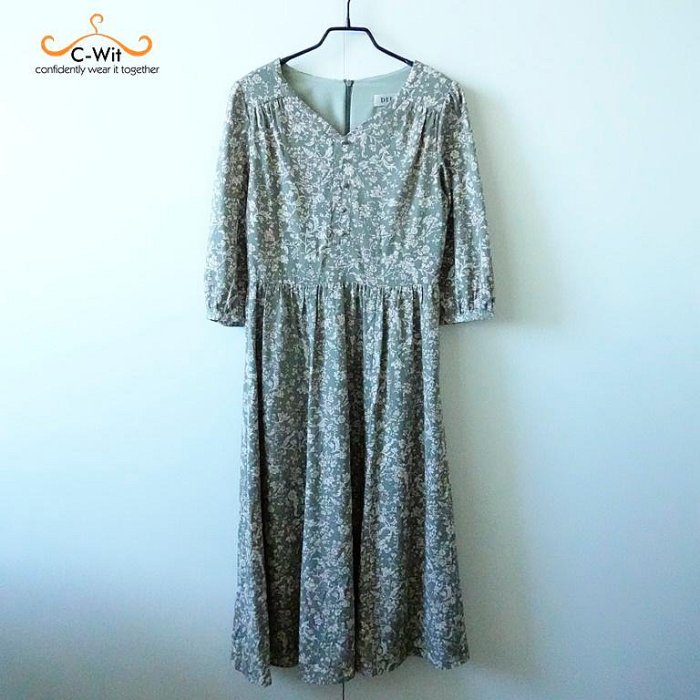 一元起標～當 我 們 在 衣 起C-WIT＊╯全新專櫃DITA後拉鍊復古雜誌款洋裝S | Yahoo拍賣