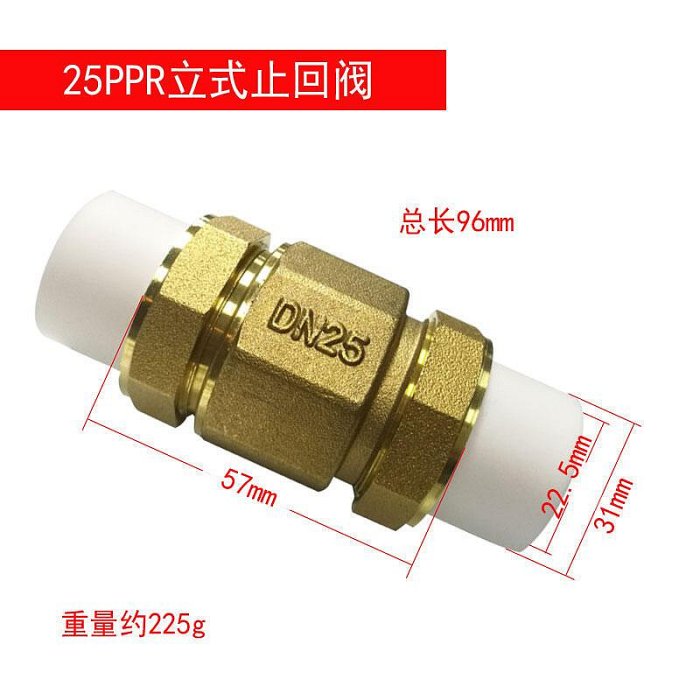 DN15/20/25黃銅止回閥4/6分1寸臥式逆止閥水管道單向閥PPR40 50 | Yahoo拍賣