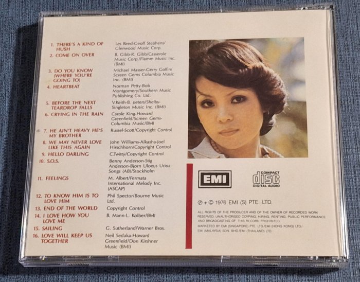 華語女(二手CD)黃鶯鶯~TRACY HUANG~FEELINGS~~早期EMI版~AUSTRALIA版~~無IFPI~ | Yahoo拍賣