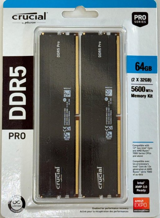 Micron 美光 Crucial DDR5-5600 64G的價格推薦 - 2025年12月 | 比價比個夠BigGo