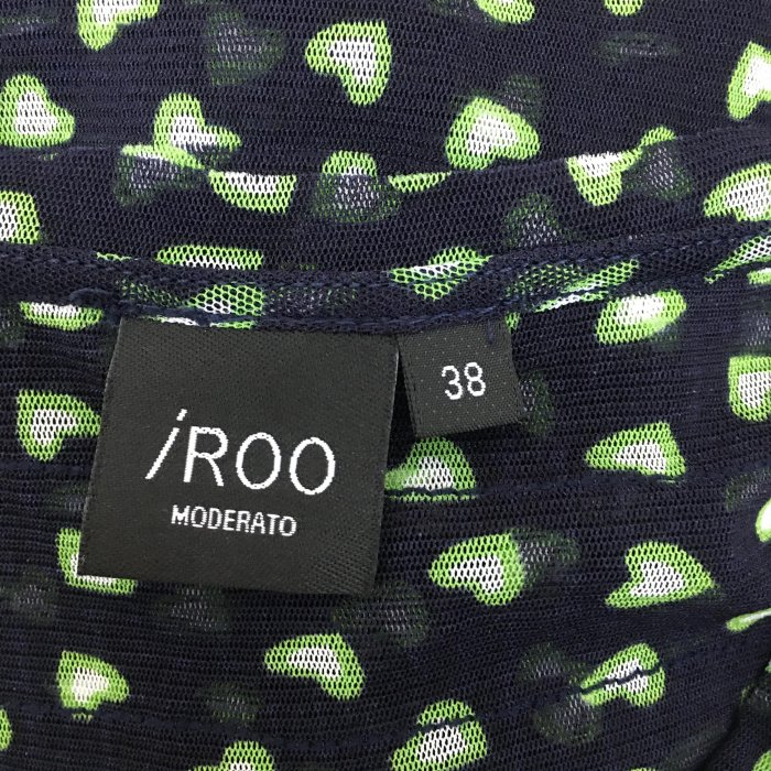 【愛莎＆嵐】 iROO 女 深藍愛心造型短袖洋裝/38 11405 22 | Yahoo拍賣