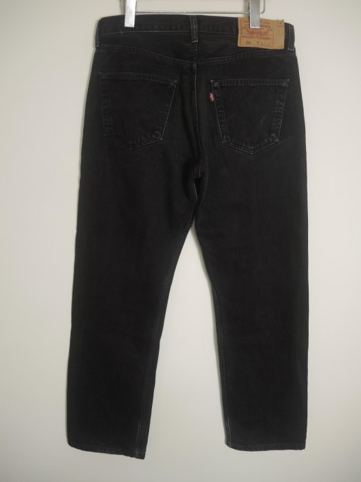 Furugi Shop 美國百年老牌 Levis 經典501 復古 黑色 鉚釘 單寧直筒牛仔褲 一元起標 1G645 | Yahoo拍賣