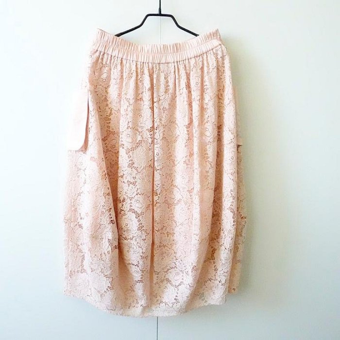 一元起標～當 我 們 在 衣 起C-WIT＊╯全新專櫃NEEDED後腰鬆緊氣質蕾絲裙M | Yahoo拍賣