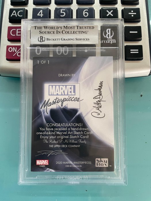 2020 Marvel Masterpieces Sketches 藝術家畫卡 鑑定卡 BGS 8.5 1/1 | Yahoo拍賣
