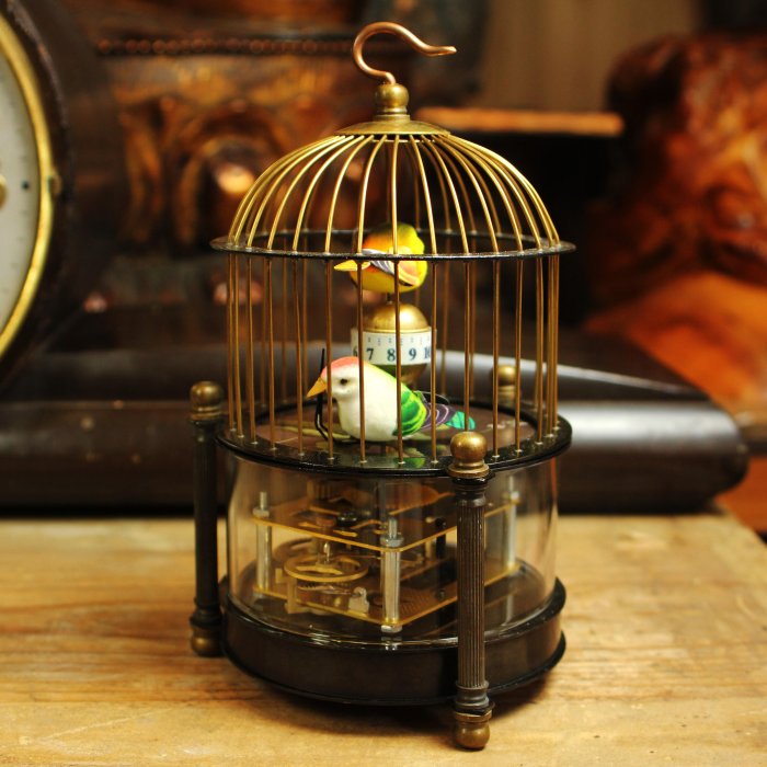 【桑園の】早期收藏 黃銅鳥籠 機械鐘 古裝飾 賞品 (委託品) Q 8006 A01 | Yahoo拍賣