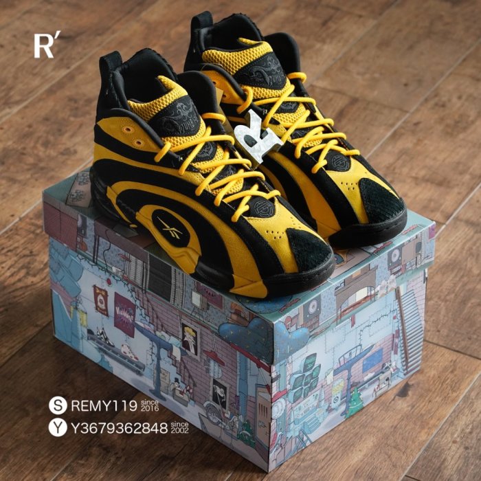 R'代購 Minions Reebok Shaqnosis Shaq Fu 黑黃 李小龍 小小兵 死亡遊戲 FX3343 | Yahoo拍賣
