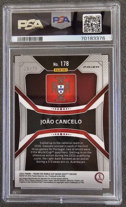 2022 Prizm World Cup Qatar Joao Cancelo MOJO /75 PSA10 | Yahoo拍賣